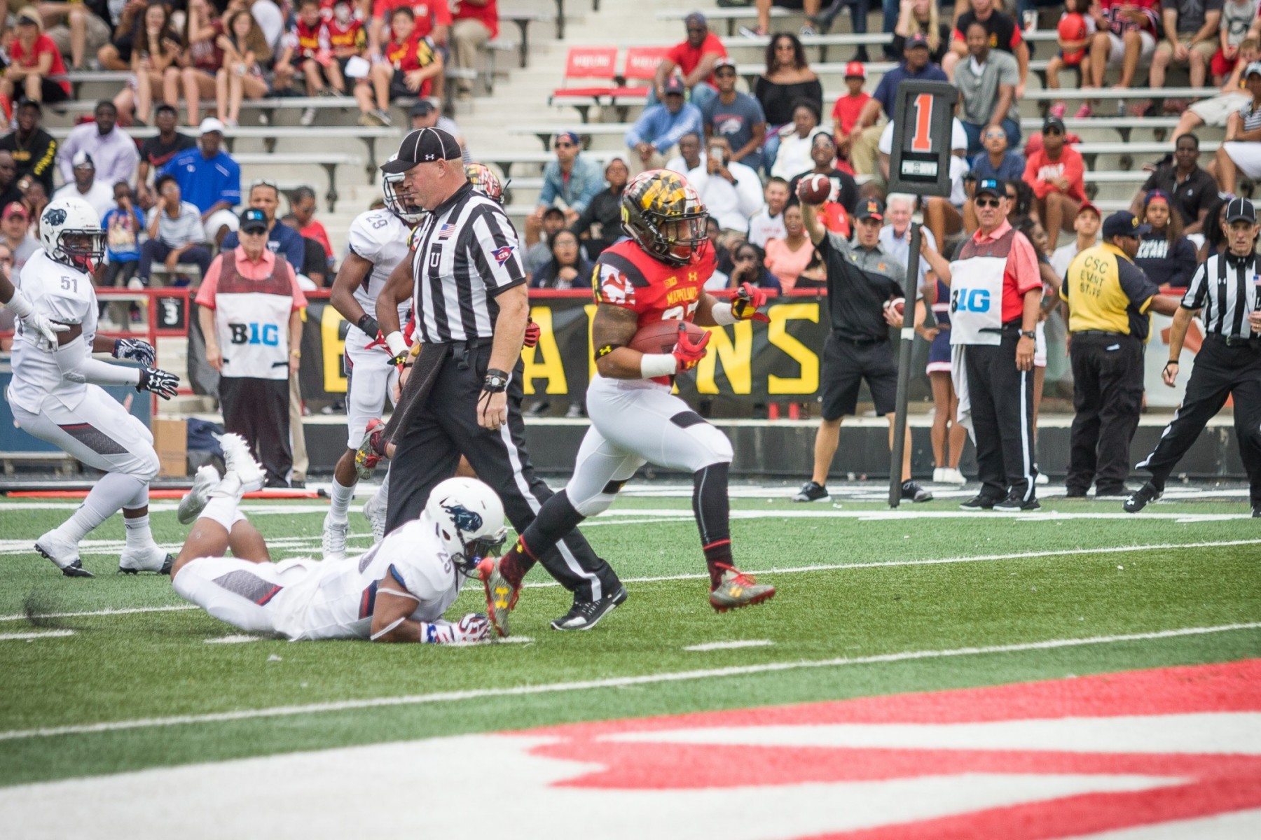 Coach DJ Durkin gets his first win as Maryland football thrashes Howard ...