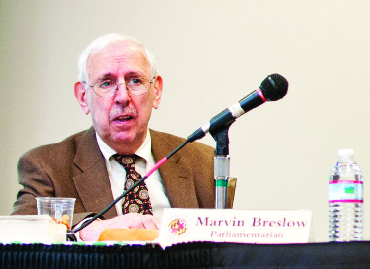 Retiring University Senate Parliamentarian Marvin Breslow has seen ...
