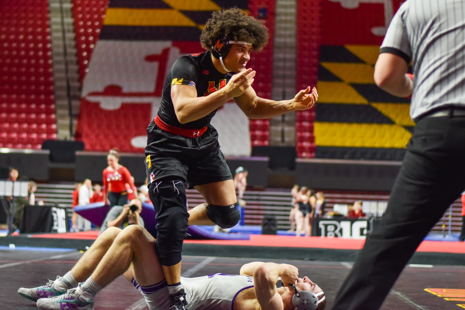 Jaron Smith’s pin in Maryland wrestling’s final bout gave fans ...