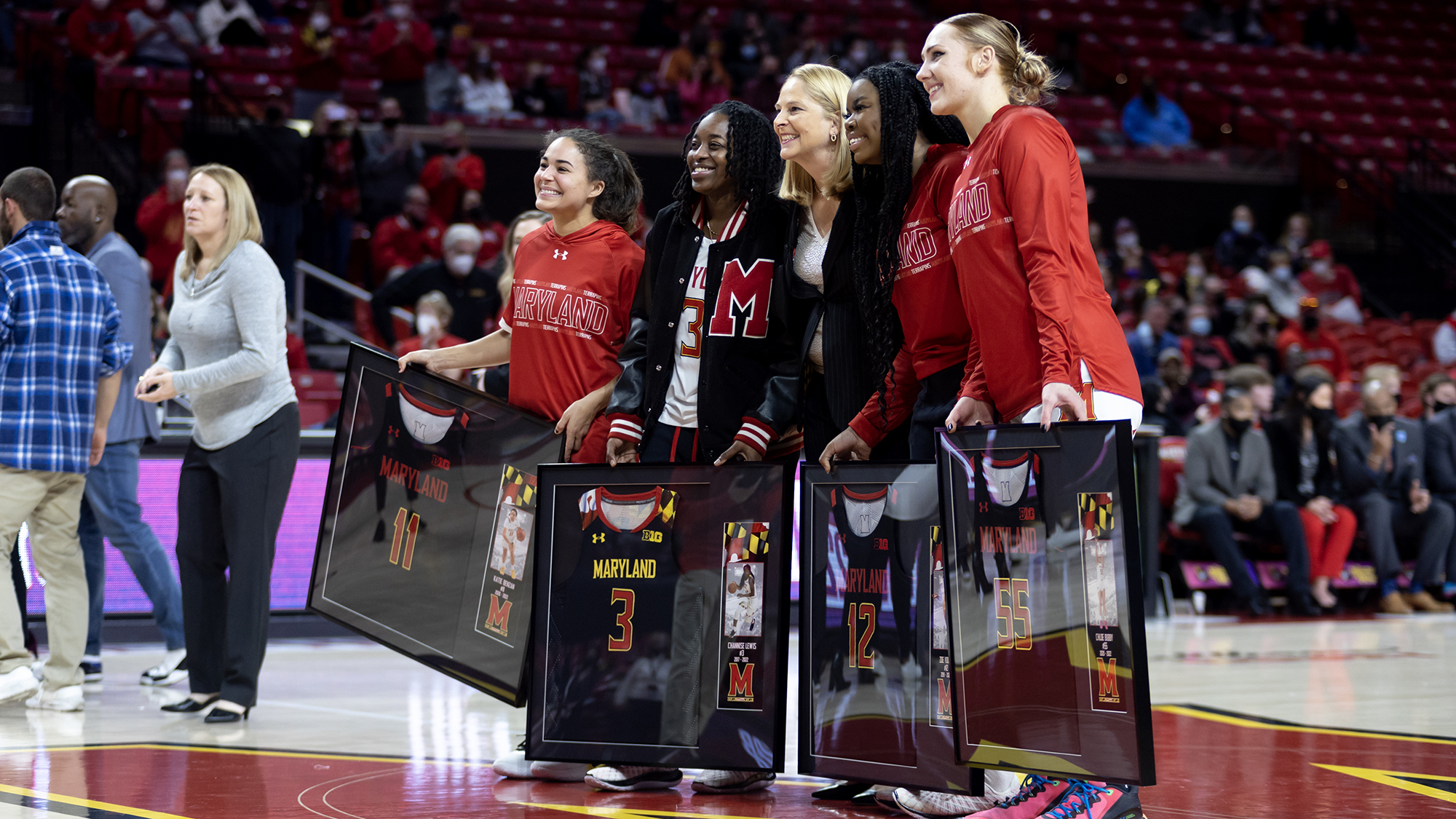 Maryland women’s basketball honors four unique contributors on senior day