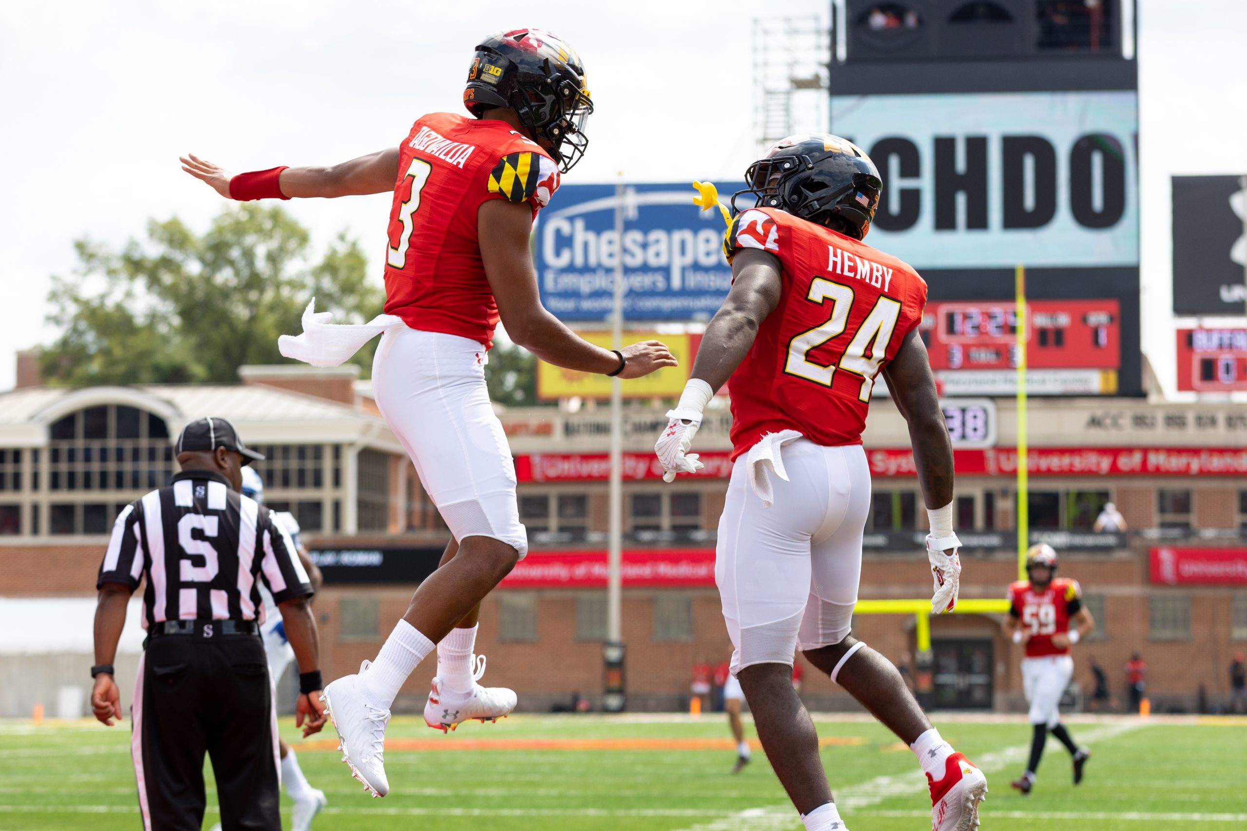 Roman Hemby stars as Maryland football rushes to 31-10 season-opening ...