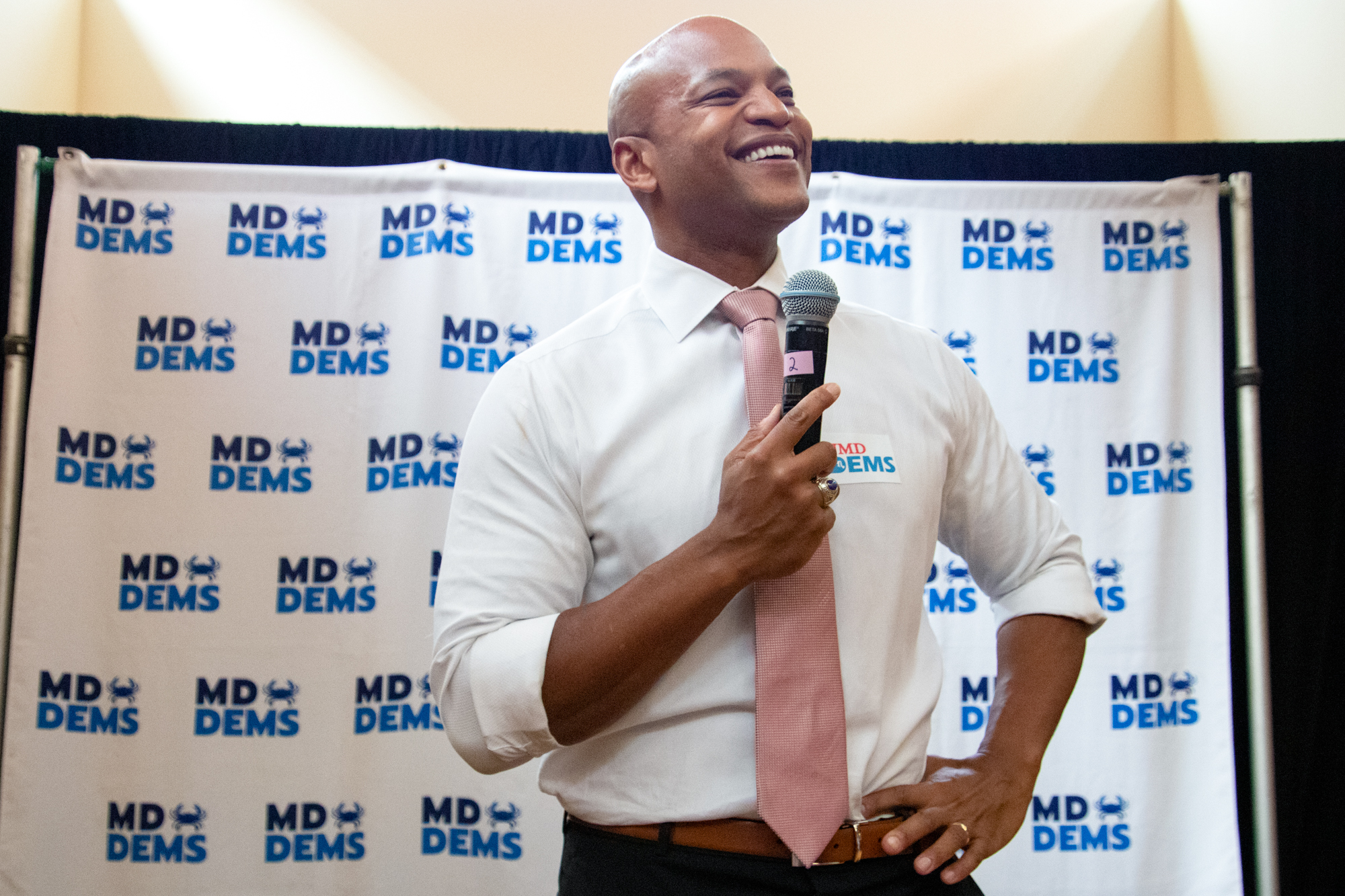 Wes Moore, other Dems rally at UMD ahead of Nov. election